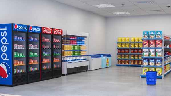 3D Exterior And Interior Grocery Store model - TurboSquid 1767446