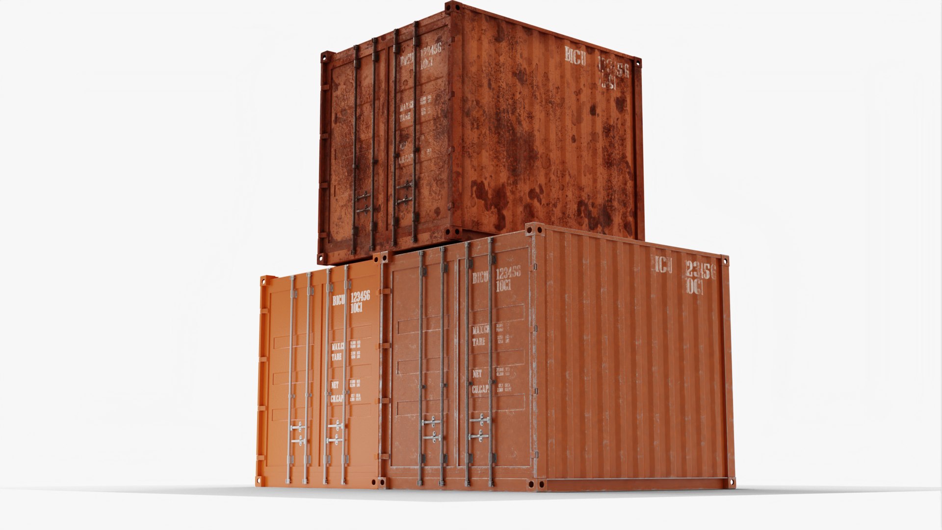 10Ft Cargo Container - Orange Model - TurboSquid 1971812
