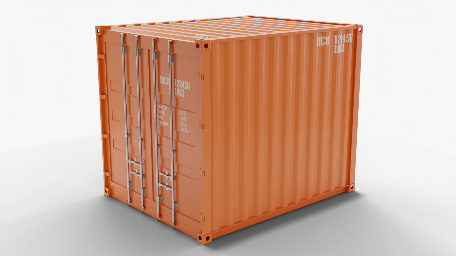 10Ft Cargo Container - Orange Model - TurboSquid 1971812