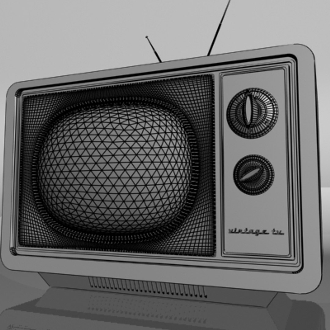 vintage tv 3d model