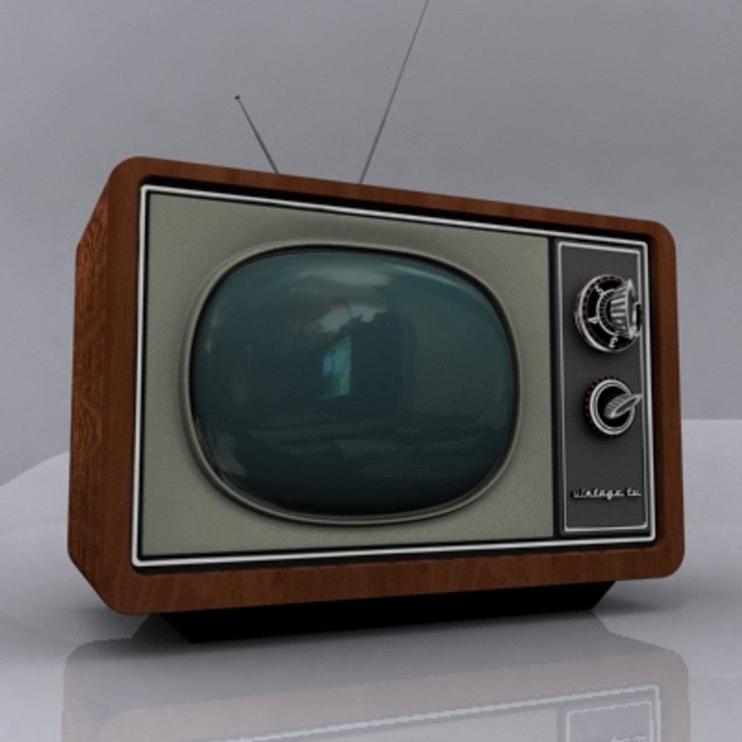 vintage tv 3d model
