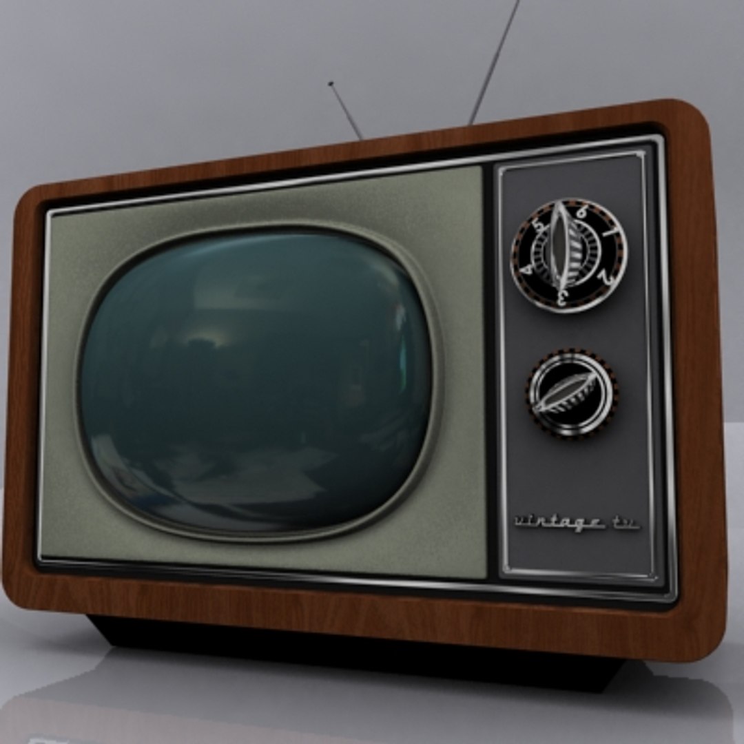 vintage tv 3d model