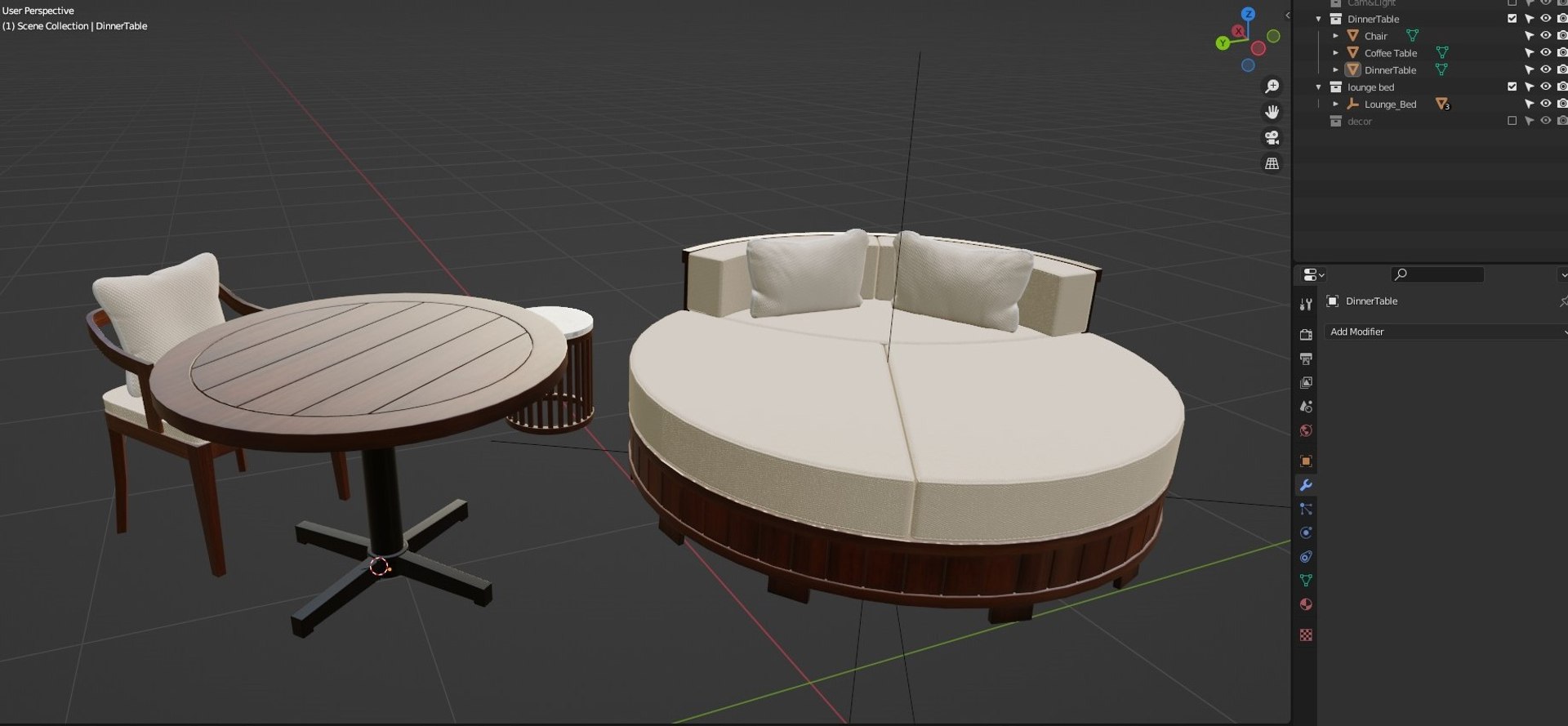 3D Model Lounge Set - TurboSquid 1996230