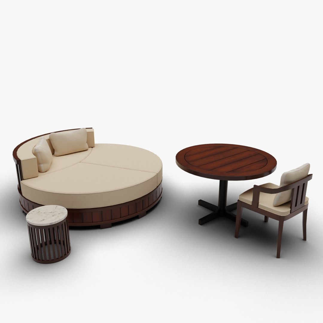 3D Model Lounge Set - TurboSquid 1996230