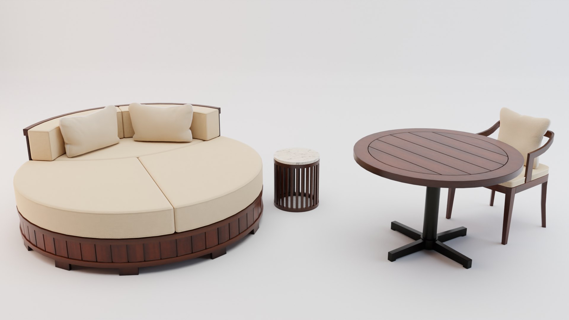 3D Model Lounge Set - TurboSquid 1996230