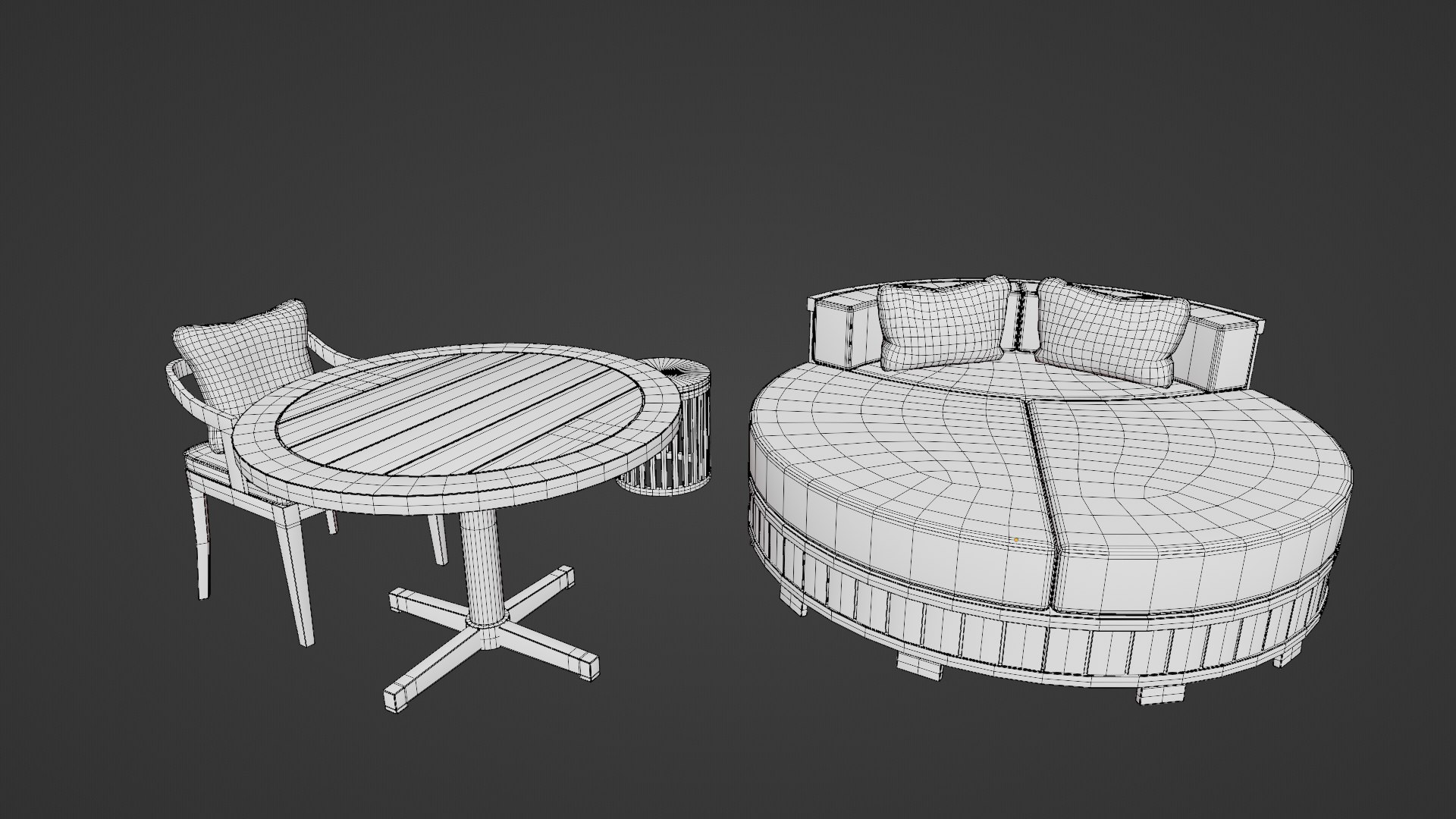 3D Model Lounge Set - TurboSquid 1996230