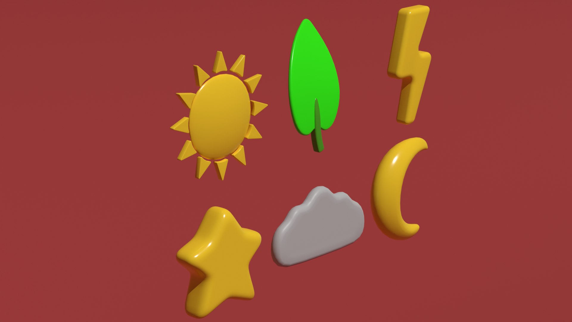 Icons 3D Model - TurboSquid 1851050