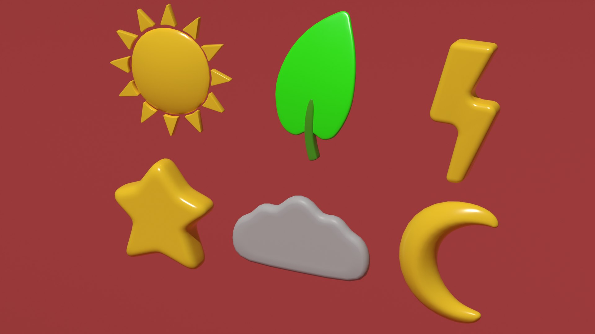Icons 3D Model - TurboSquid 1851050