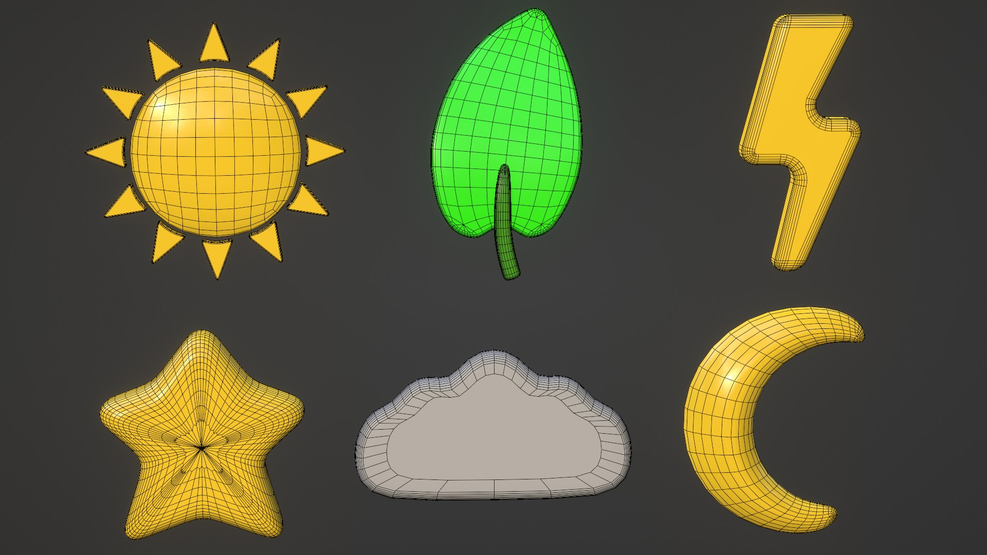 Icons 3D Model - TurboSquid 1851050