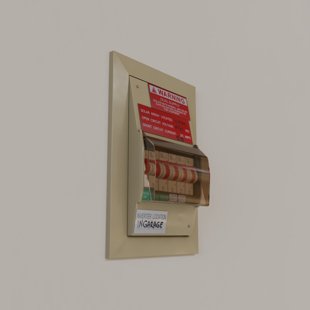 3D Internal House Circuit Breaker Box - TurboSquid 1873699