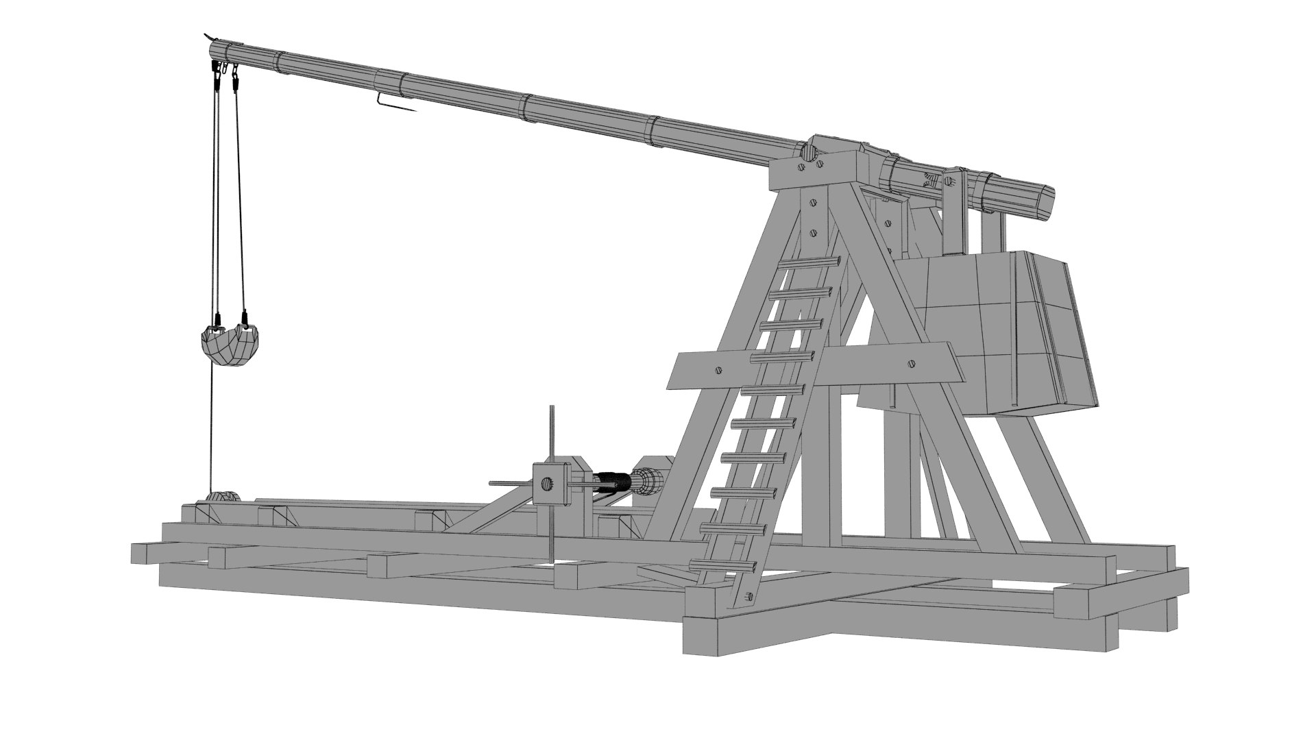 3D Trebuchet Model - TurboSquid 1841882