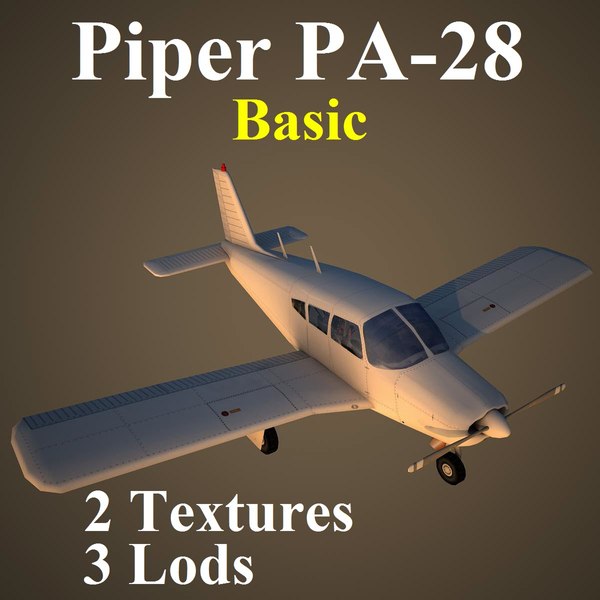 3d model beech 58 basic aircraft