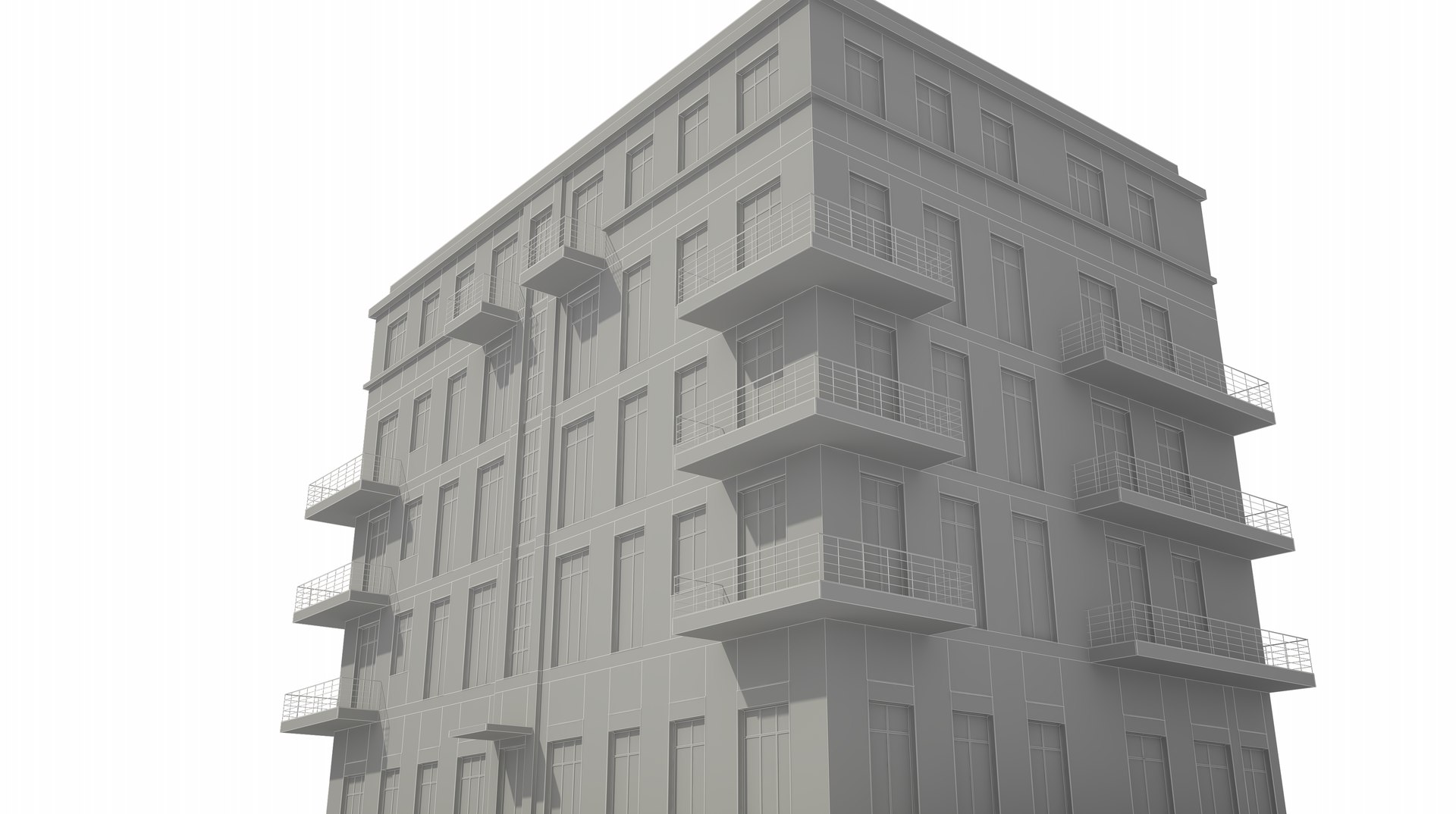 Apartment Building 3D Model - TurboSquid 2329482