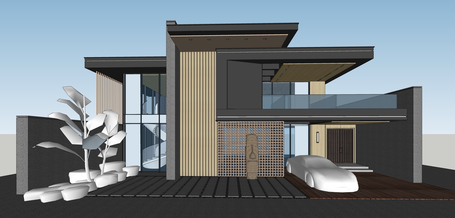 Modern High-end Homestay Hotel Building Holiday Villa Model ...