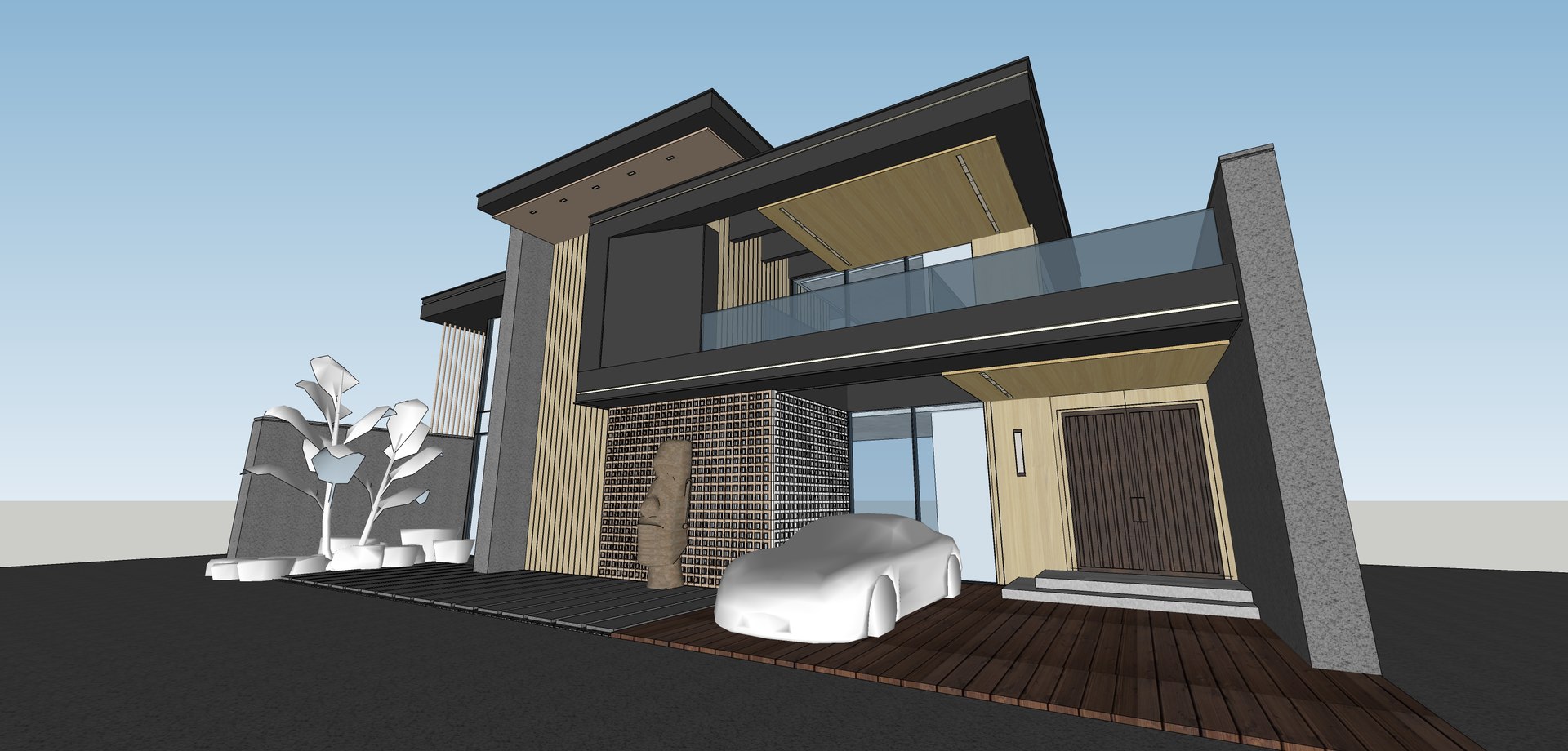 Modern High-end Homestay Hotel Building Holiday Villa Model ...