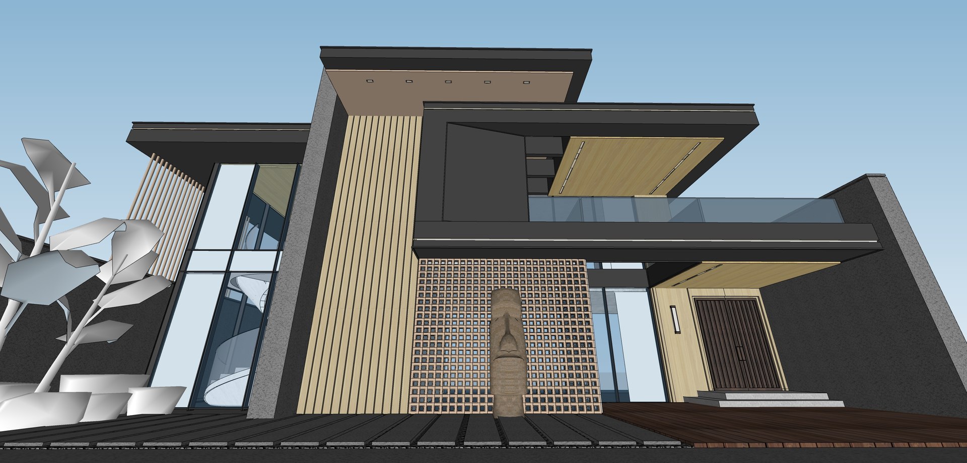 Modern High-end Homestay Hotel Building Holiday Villa Model ...