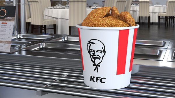 modelo 3d Cubo de alitas de pollo KFC - TurboSquid 2177346