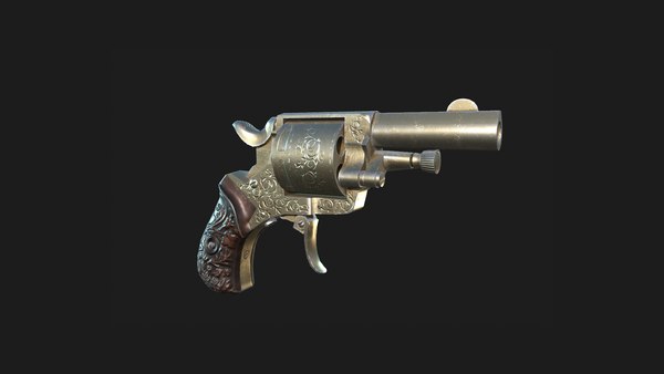 3D Bulldog Revolver model - TurboSquid 1946338