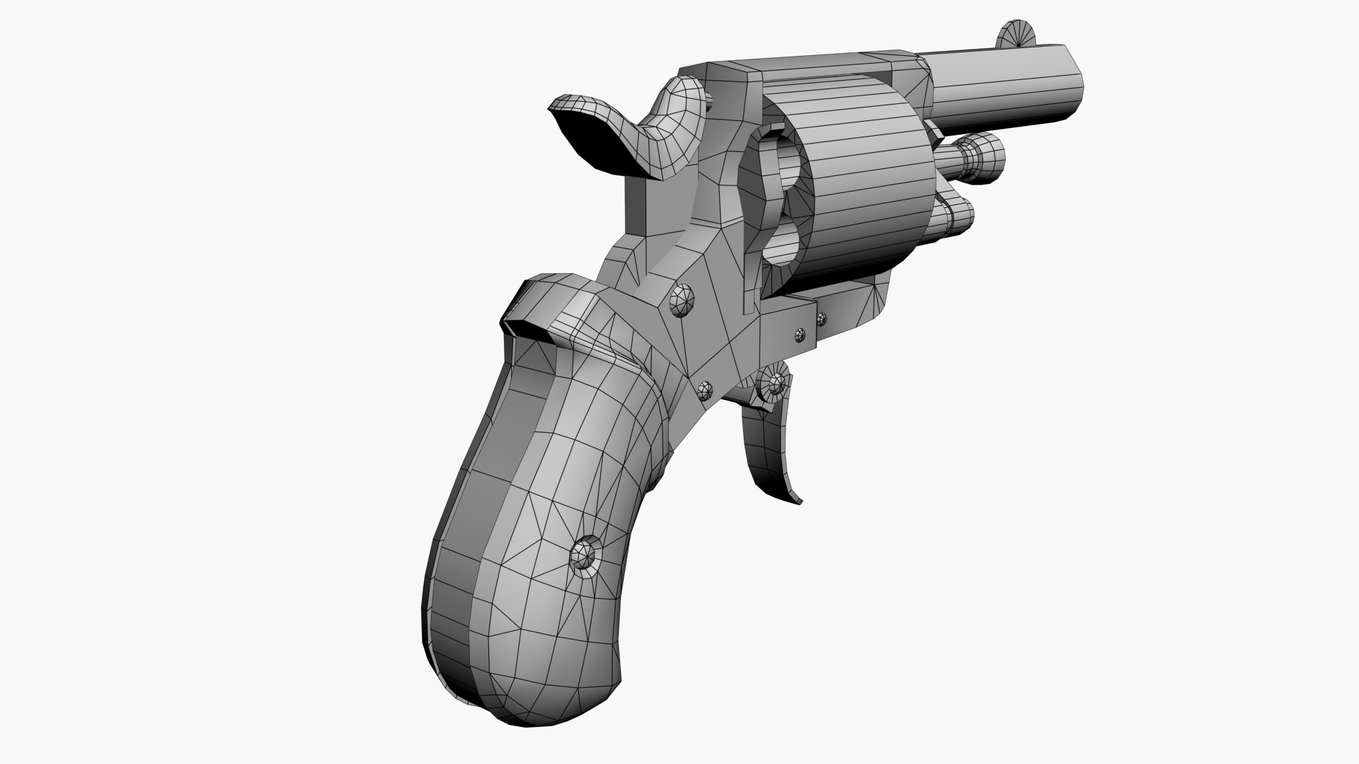 3D Bulldog Revolver Model - TurboSquid 1946338