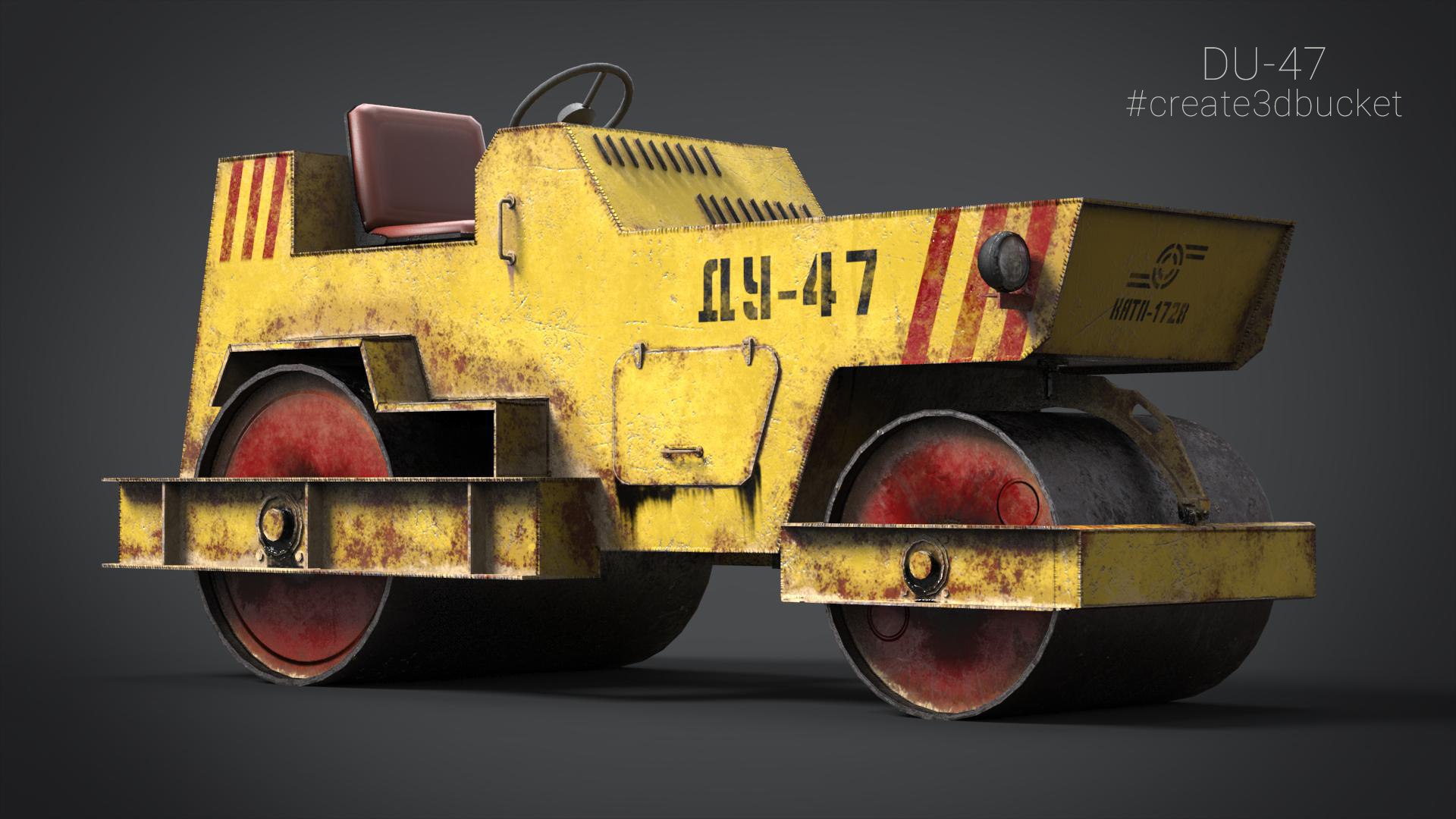 Soviet Du-47 Rollers Road Asphalt 3D Model - TurboSquid 1360043