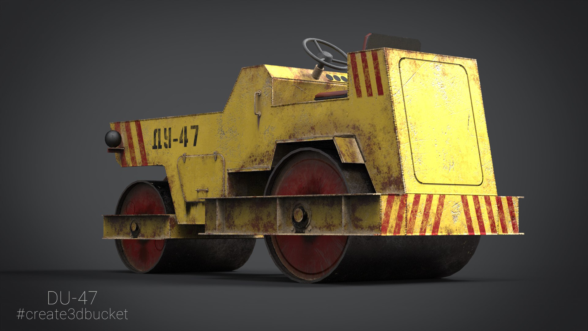 Soviet Du-47 Rollers Road Asphalt 3D Model - TurboSquid 1360043