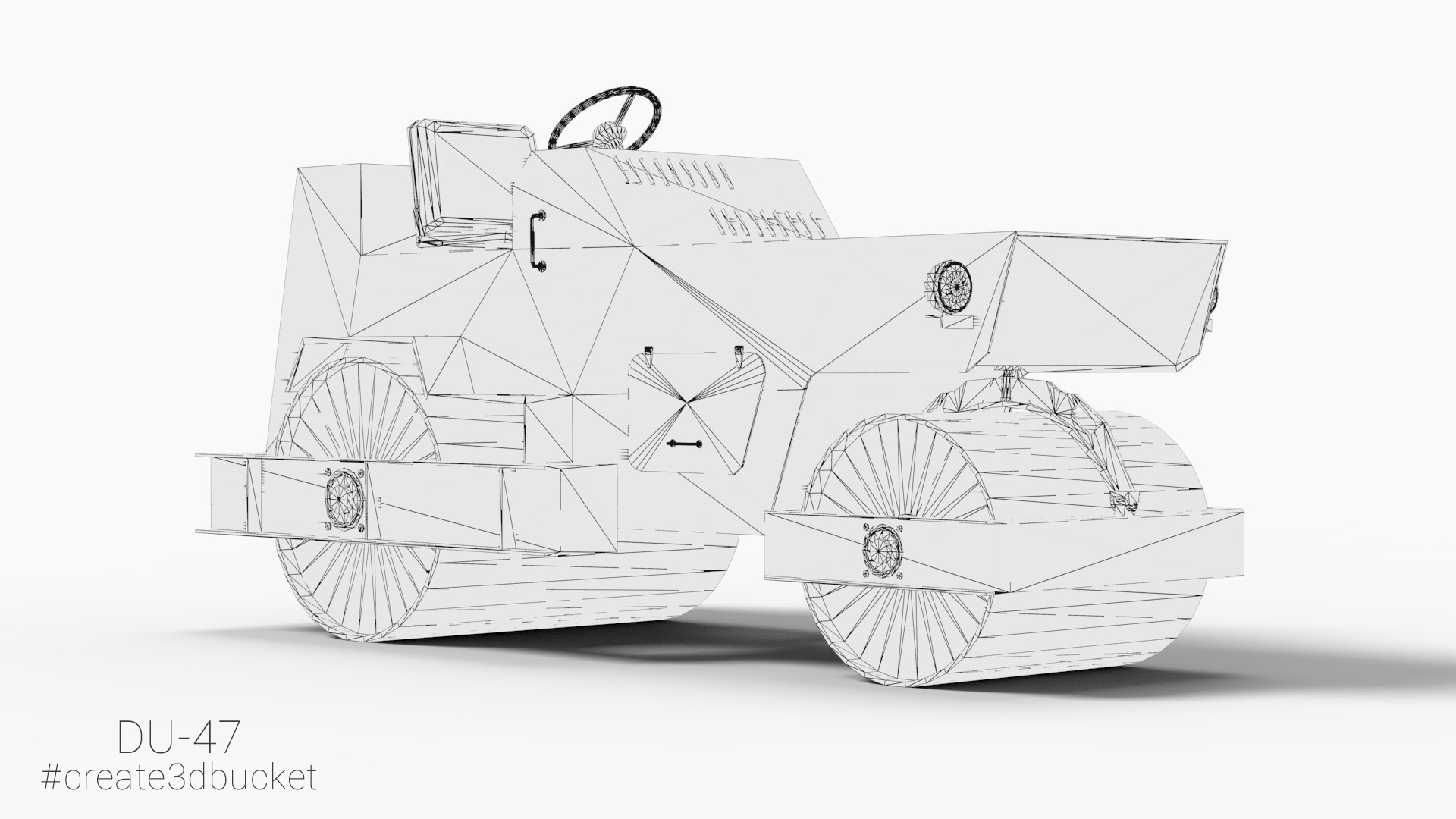 Soviet Du-47 Rollers Road Asphalt 3D Model - TurboSquid 1360043