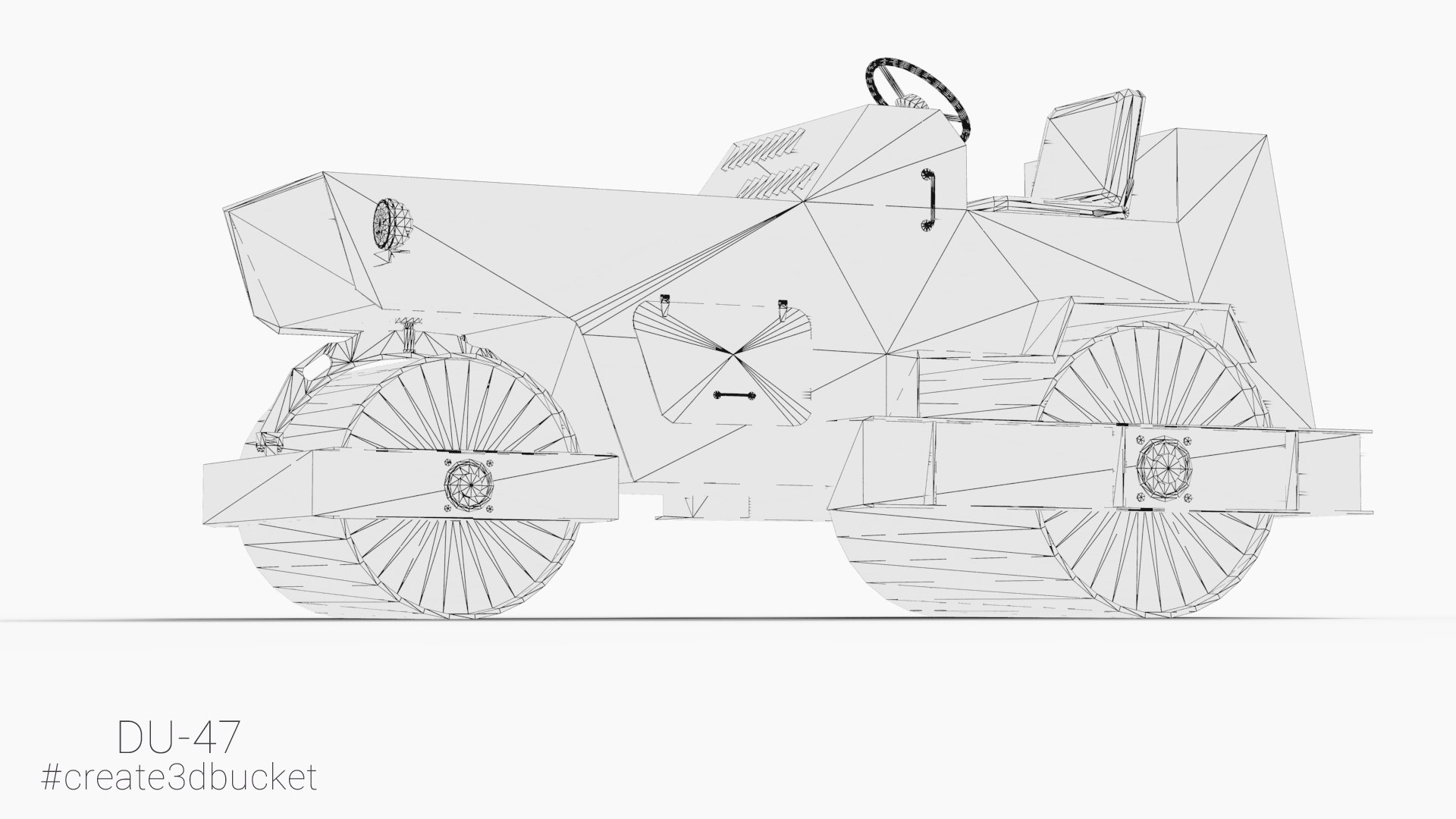 Soviet Du-47 Rollers Road Asphalt 3D Model - TurboSquid 1360043