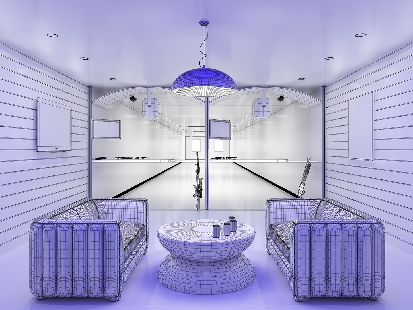 3d Model Of Gun Range