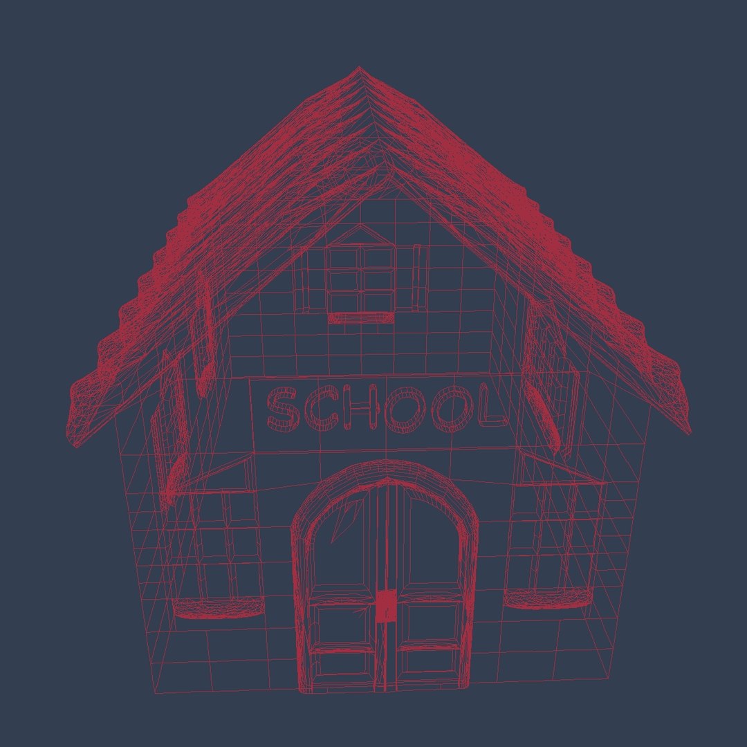 Free 3ds Model Rural Schoolhouse