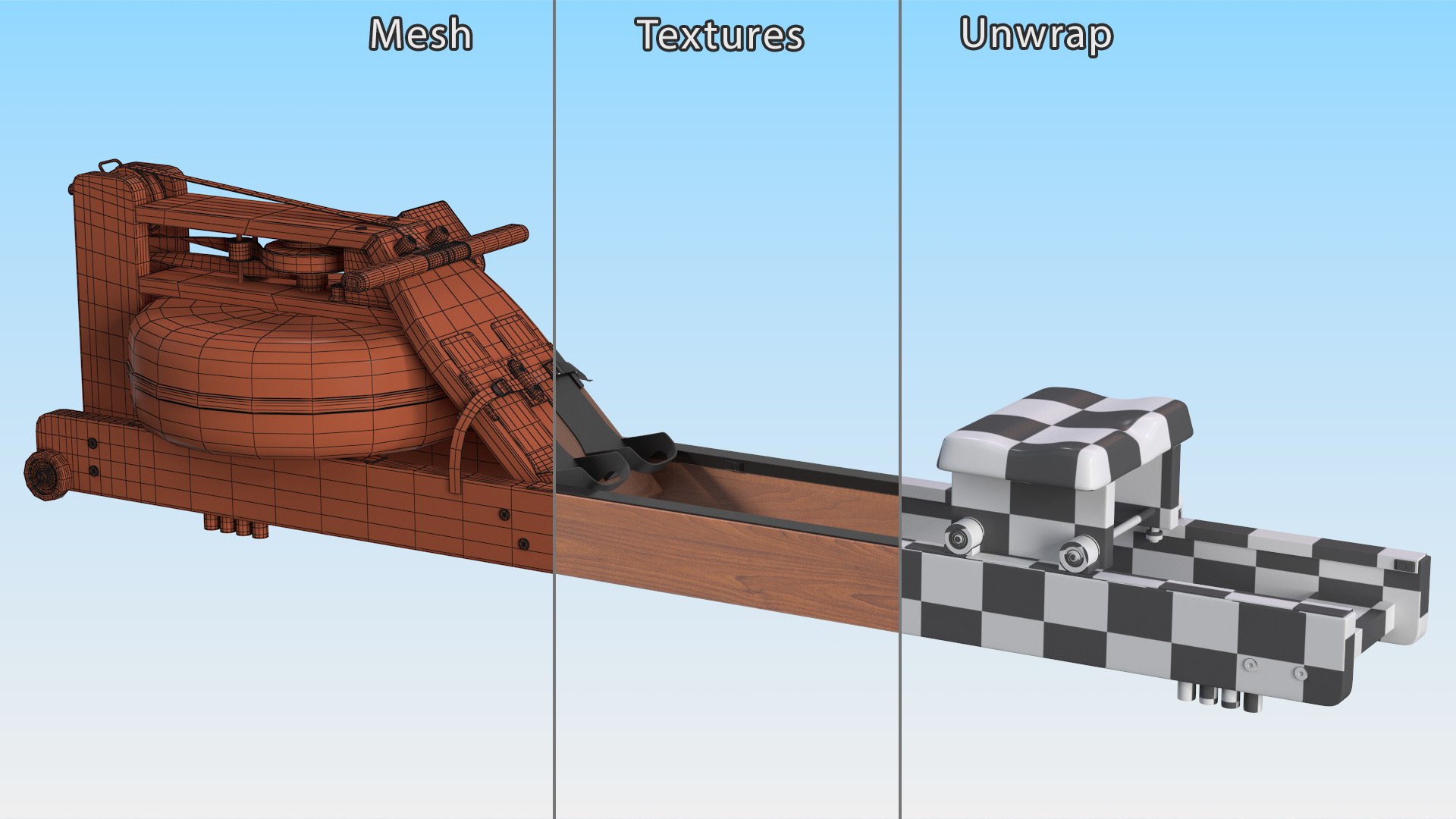 Indoor Exercise Rower Machine 3D - TurboSquid 2070802