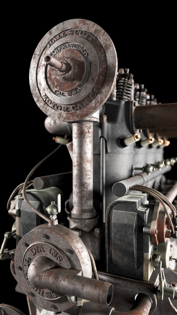 3D Model Hall-Scott A7a Engine - TurboSquid 2345707