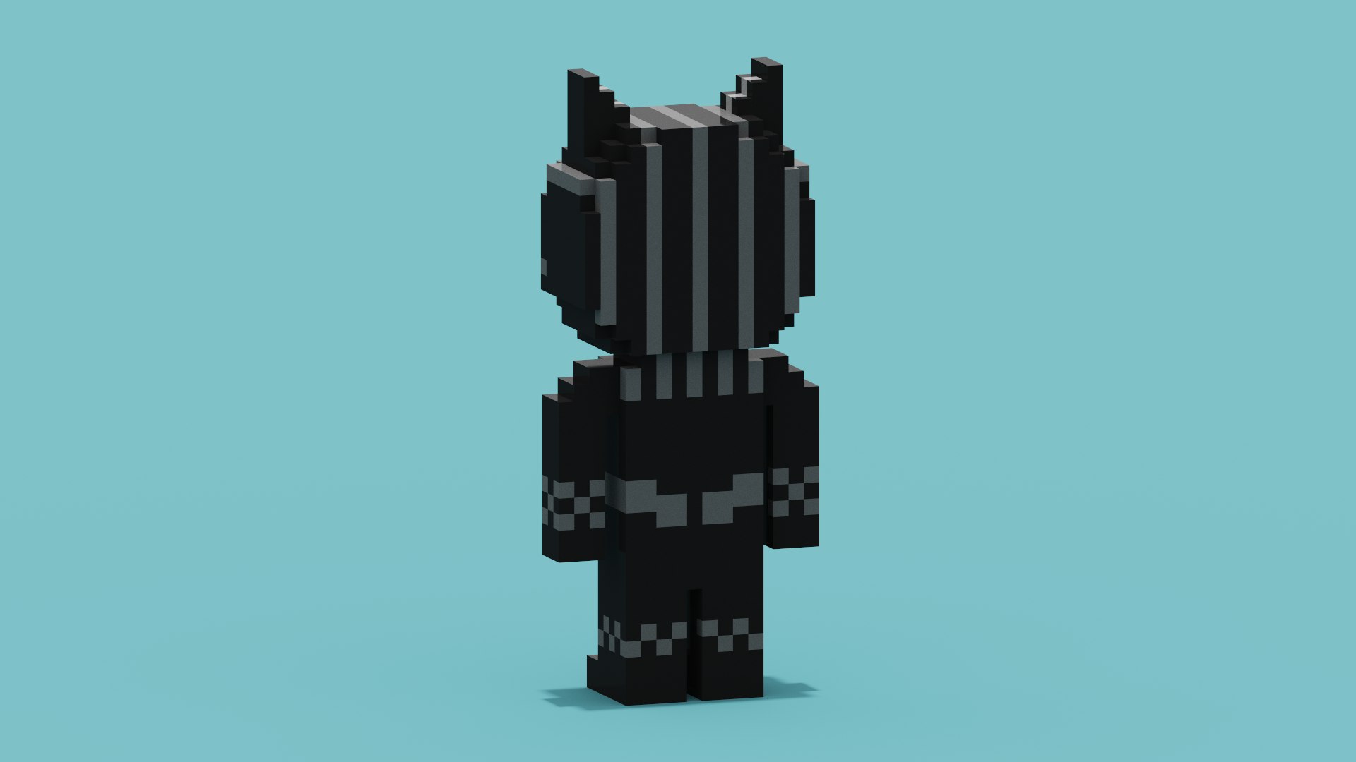 Voxel Black Panther 3D Model - TurboSquid 1942457