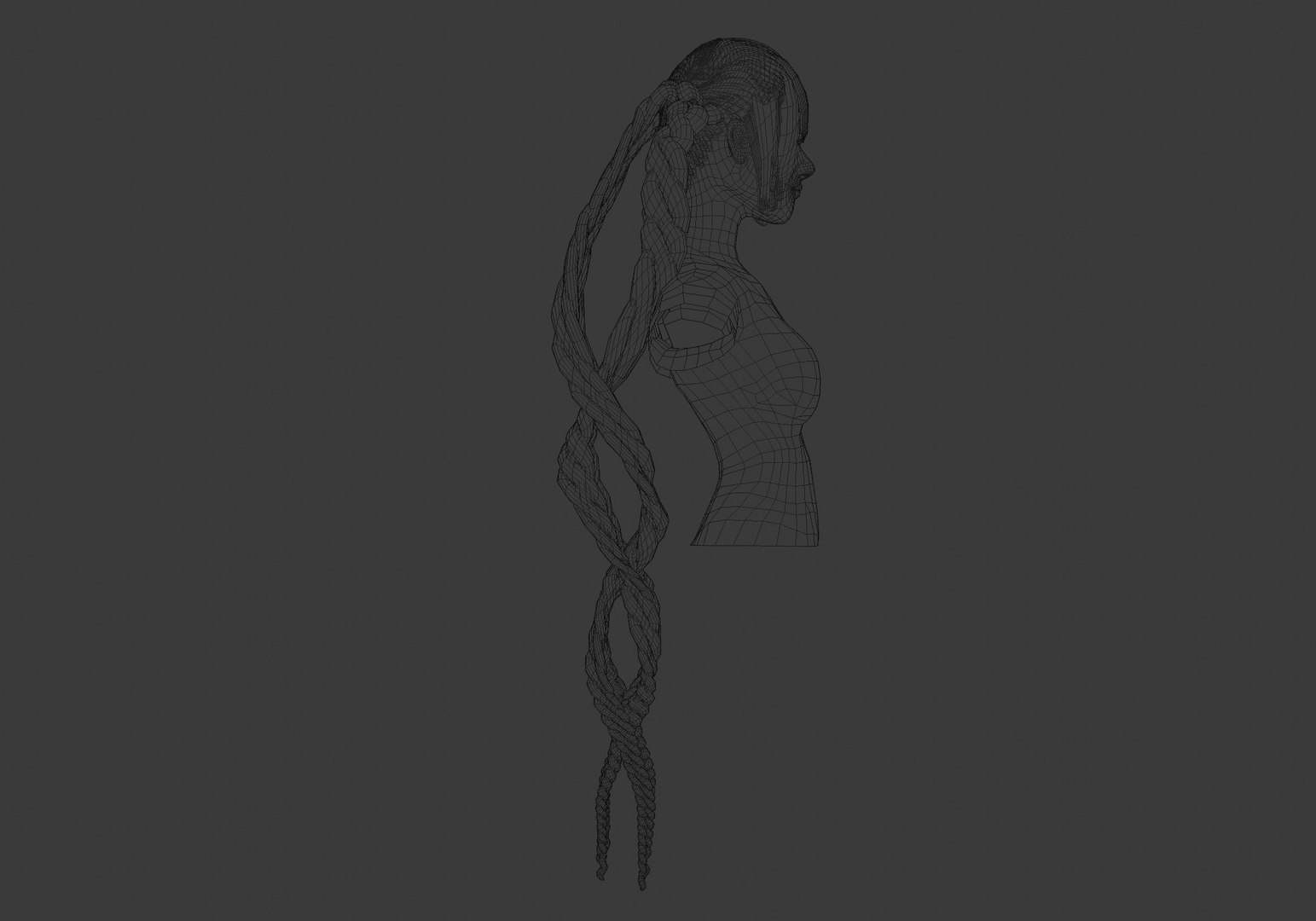 3D Cute Braids Hair - TurboSquid 1943351