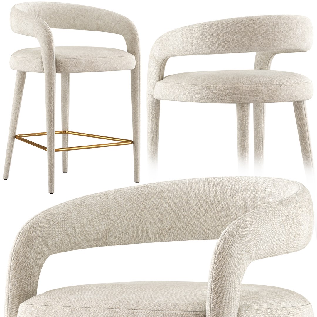 3D CB2 Lisette Counter Stool - TurboSquid 2163816