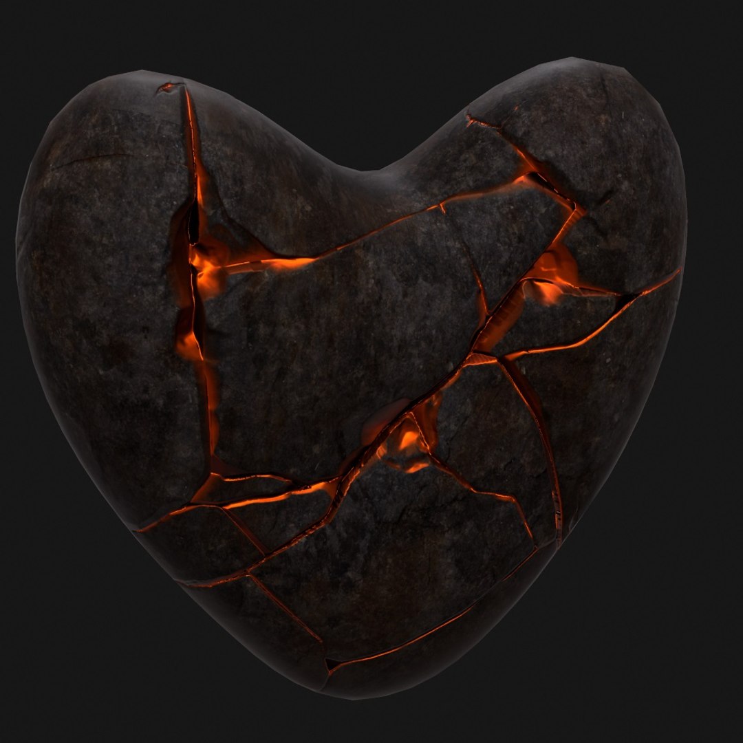 3d Model Broken Heart