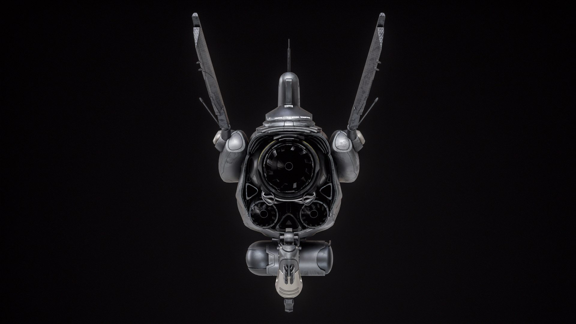 3D Sci-Fi Flying Drone PBR Model - TurboSquid 2143862