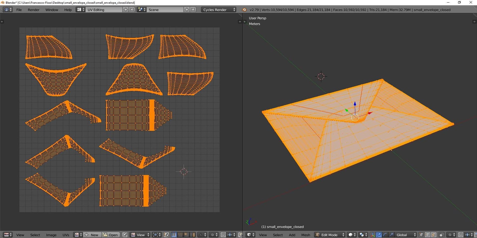 Small envelope closed 3D model - TurboSquid 1369979