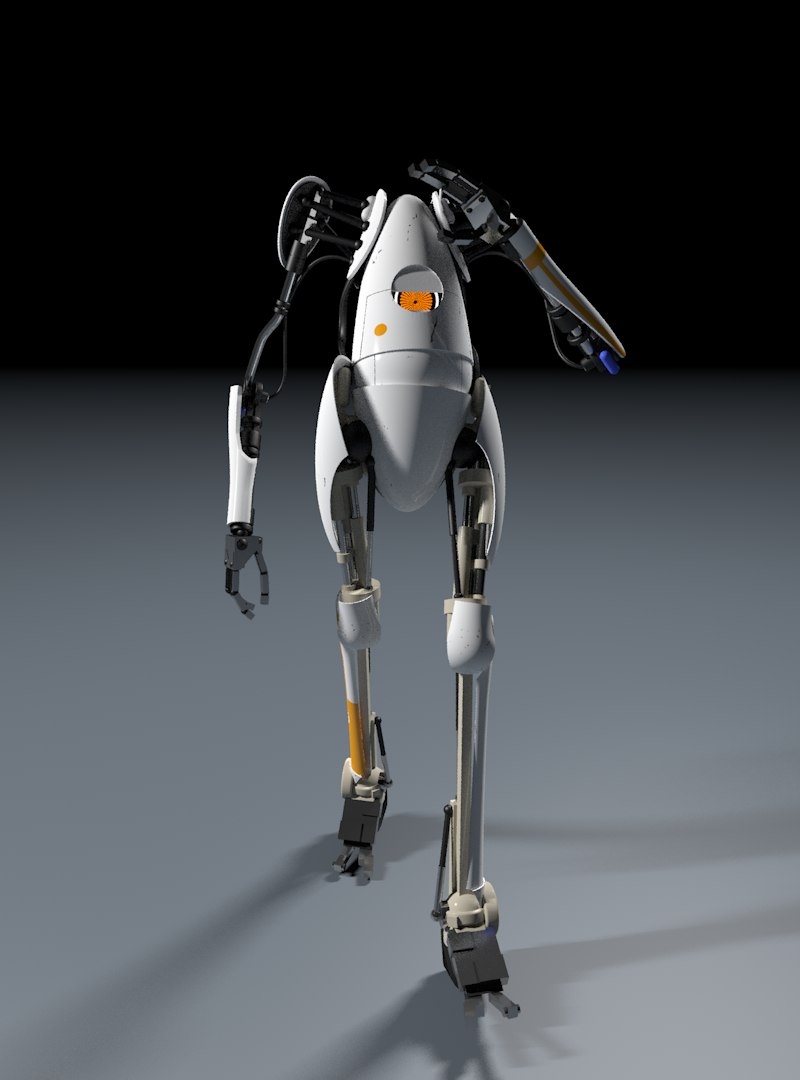 P Body Portal 2 3D Model - TurboSquid 1348912