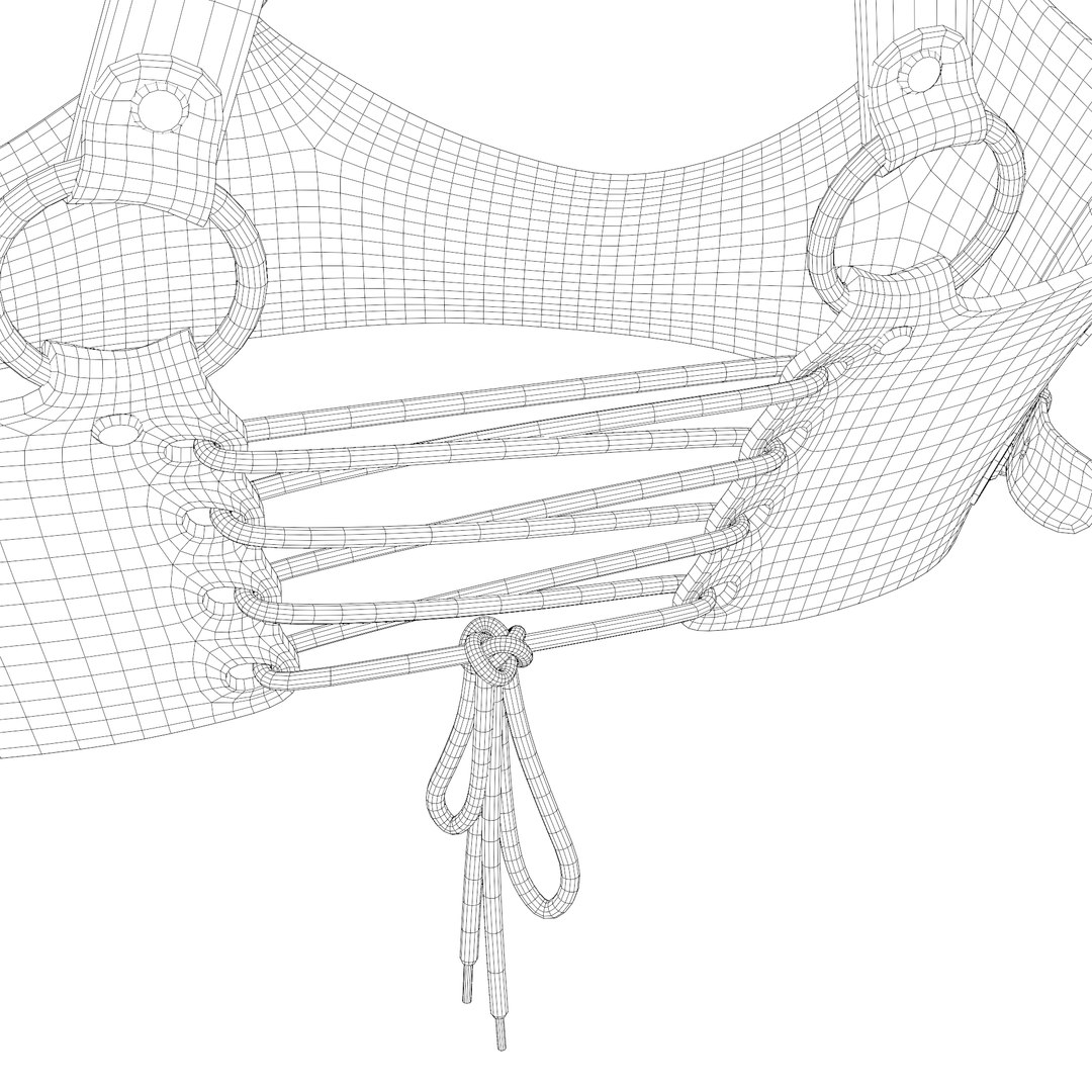 3D Model BDSM Black Leather Top Body Breast Belt Portupeya Harness ...