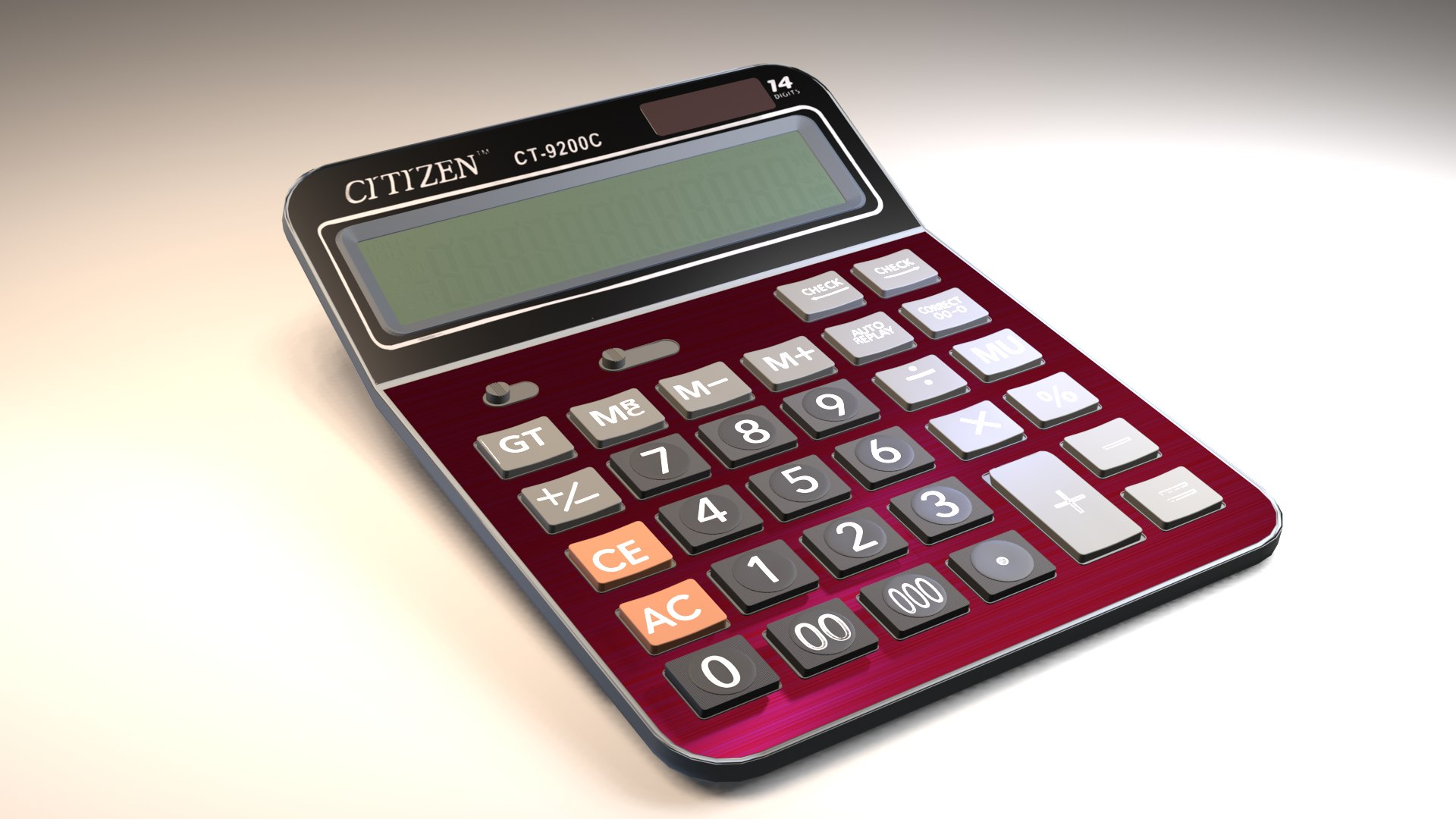 Calculator CITIZEN CT-9200C Model - TurboSquid 2219910