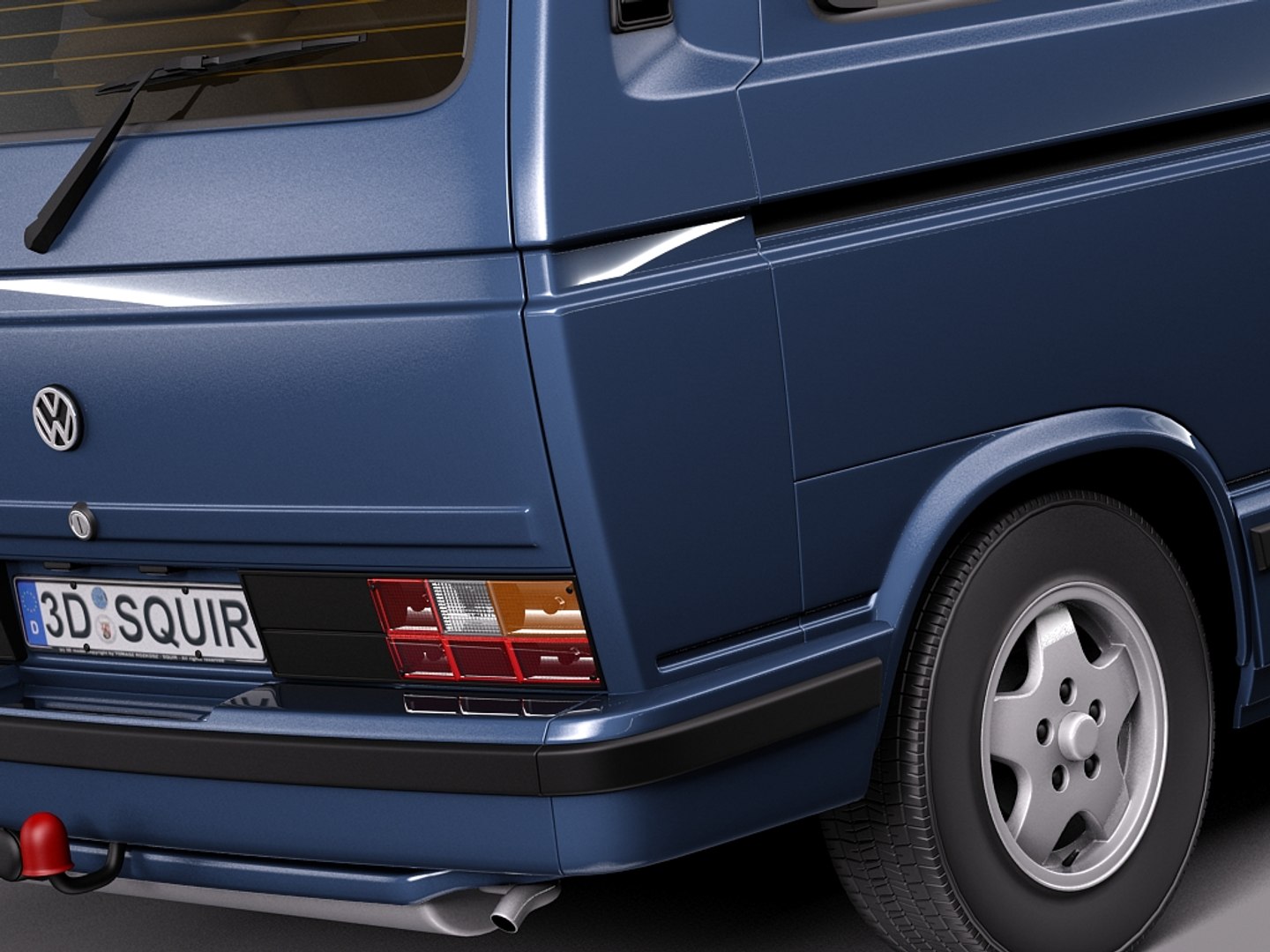 3d model volkswagen t3 limited