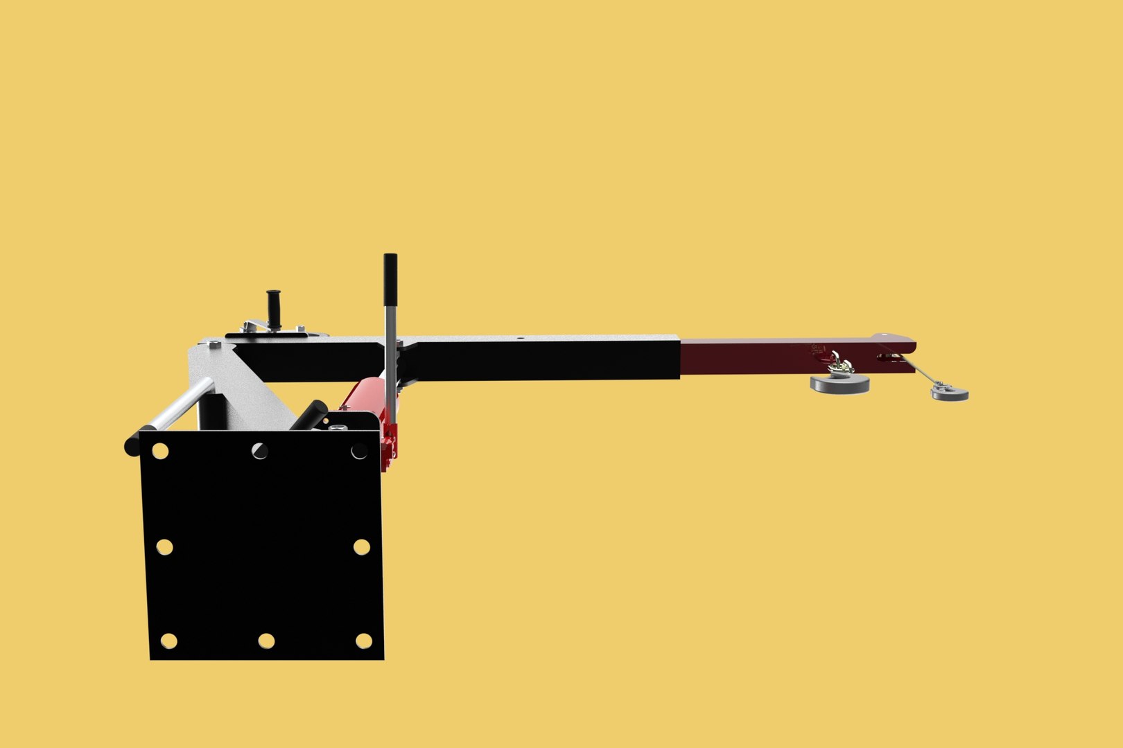 HYDRAULIC SWIVEL LIFTING CRANE MANUAL HAND CRANK WINCH HOIST JIB 3D ...