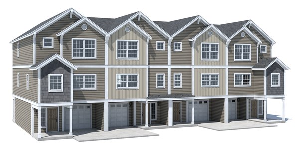 Row House 3D Models for Download | TurboSquid