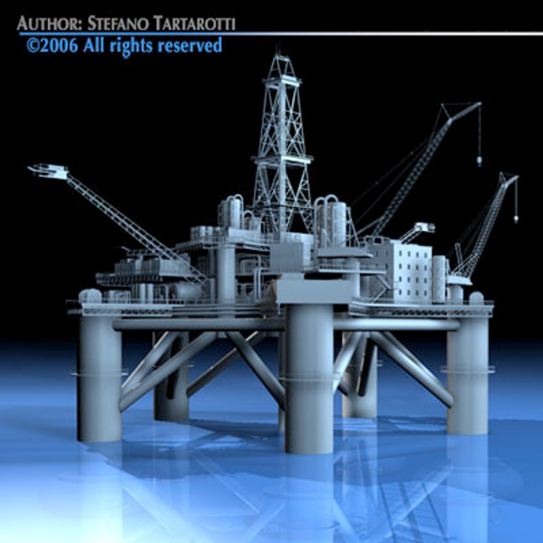 oil platform 3d model