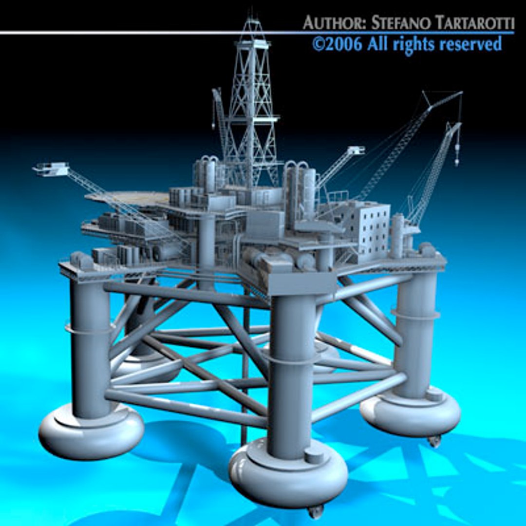 oil platform 3d model