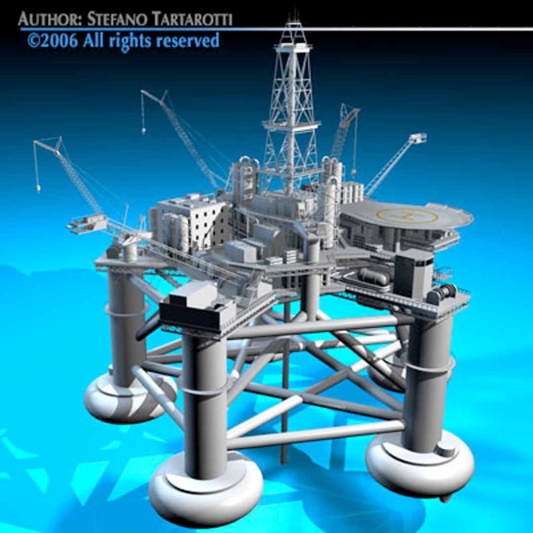 oil platform 3d model