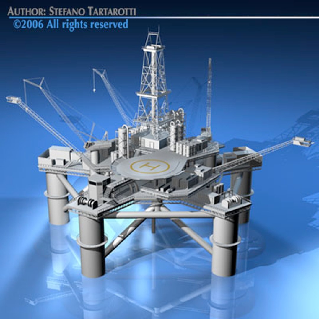 oil platform 3d model