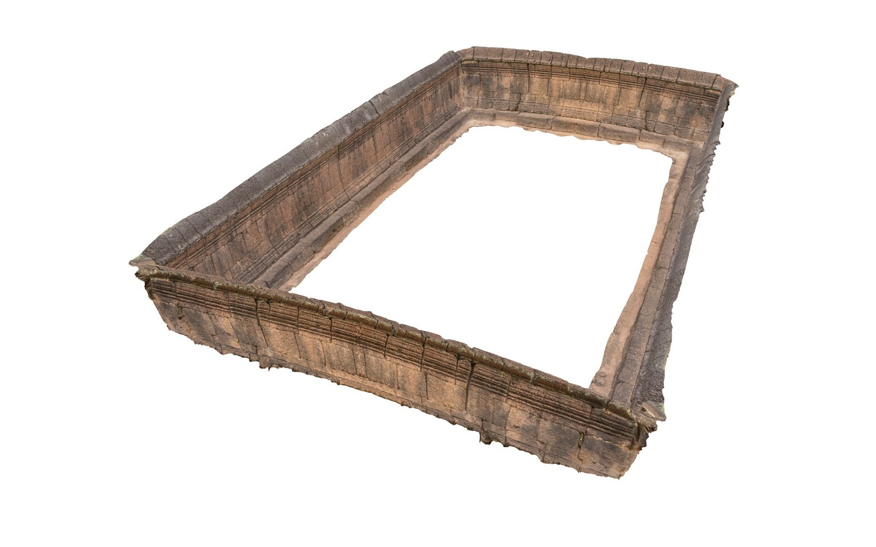 3d Acient Walls Pack 12 Model