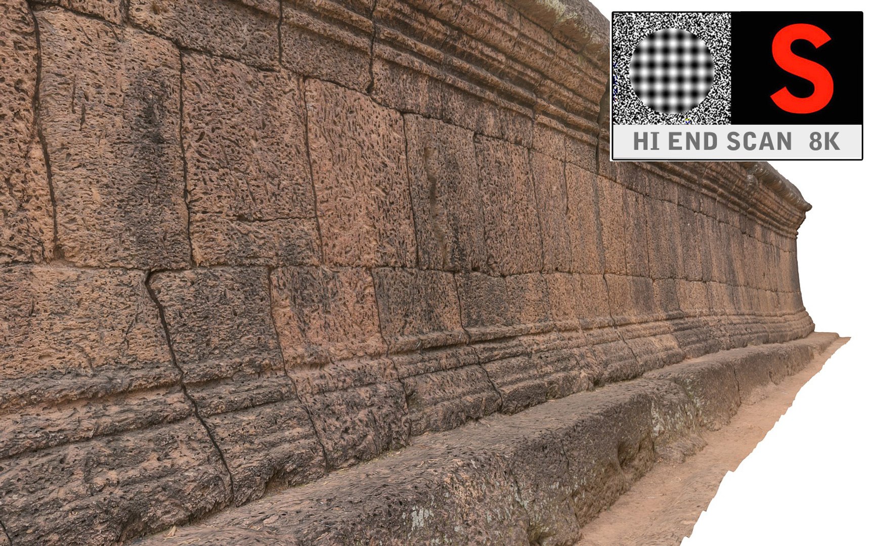 3d Acient Walls Pack 12 Model