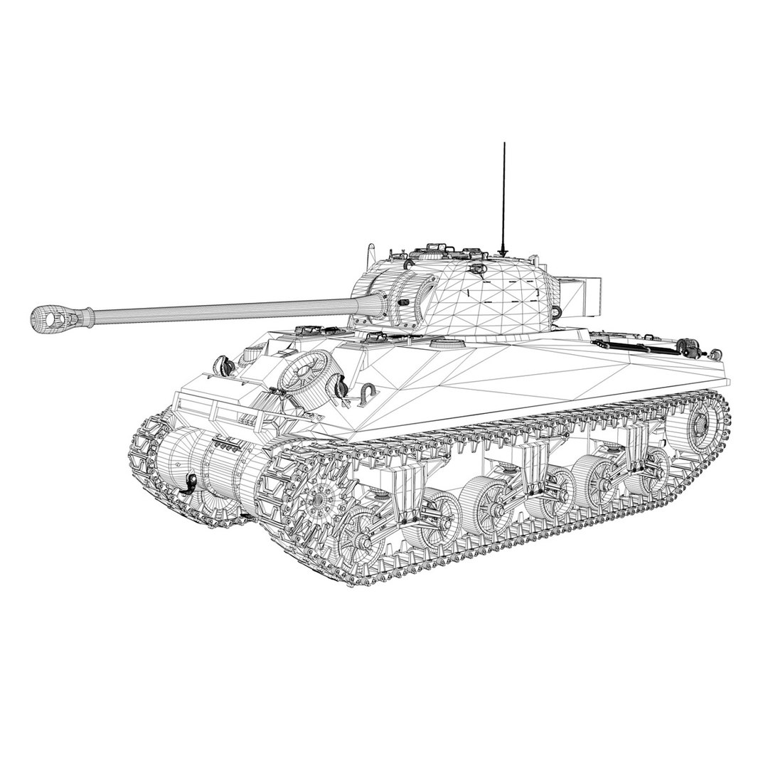 3d model m4 sherman firefly vc